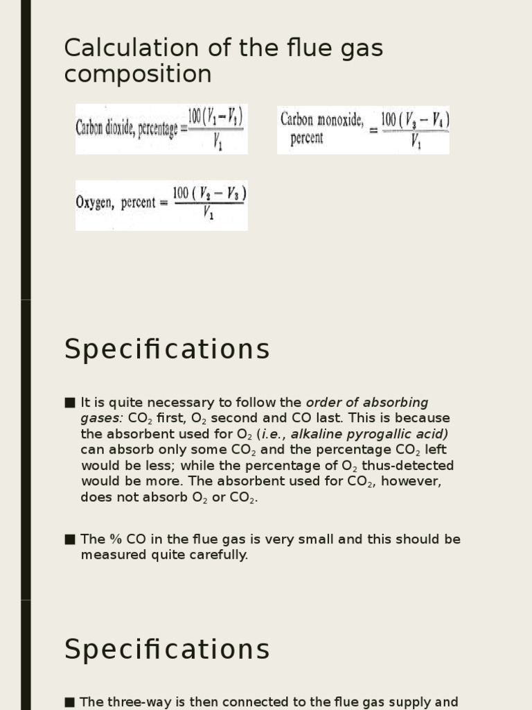 Calculation of The Flue Gas Composition | PDF | Carbon Dioxide ...