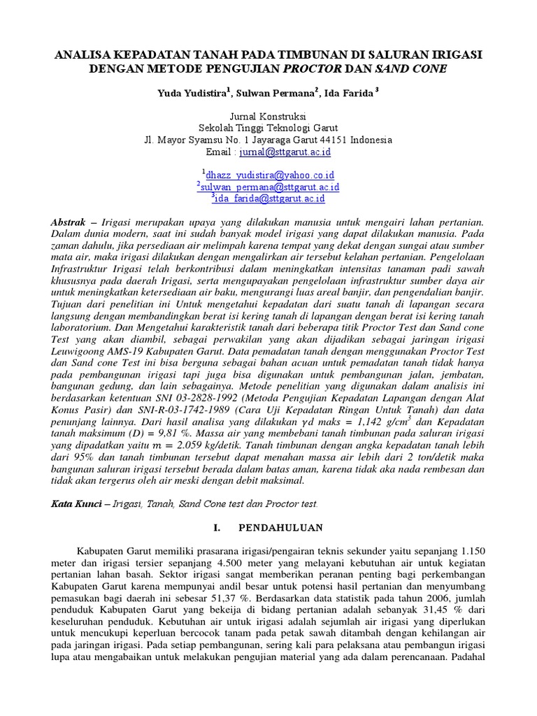 Analisis Kepadatan Tanah | PDF