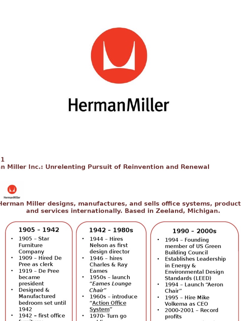 Case Herman Miller Pdf Business Production And Manufacturing