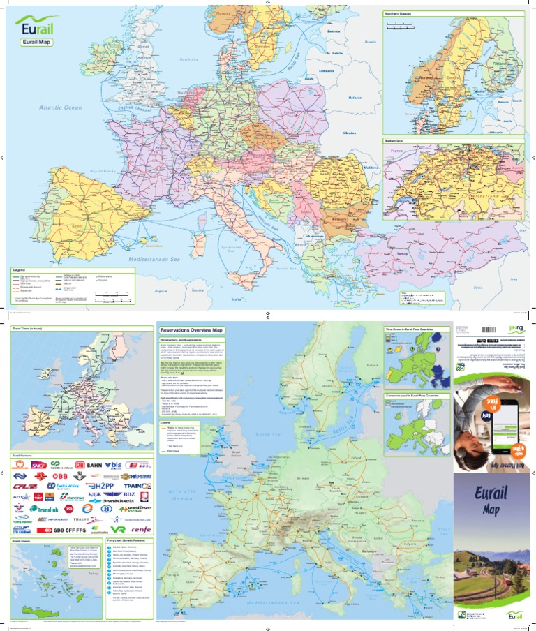 Eurail Map 2016 | PDF | Passenger Rail Transport | Public Transport