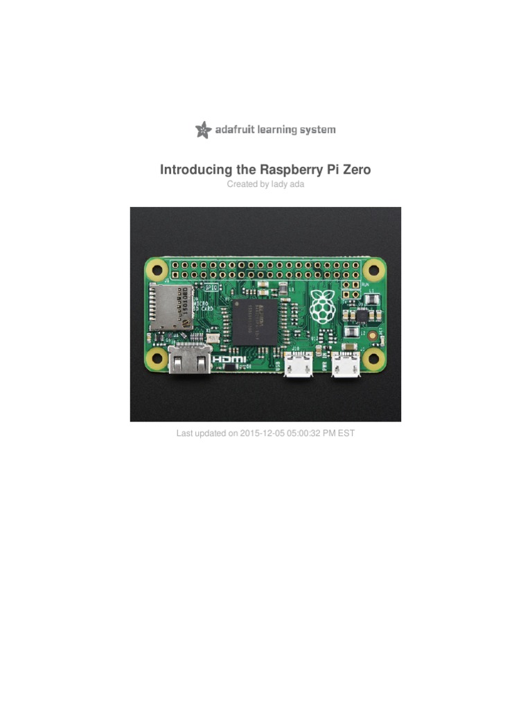 Introducing The Raspberry Pi Zero | PDF | Hdmi | Usb