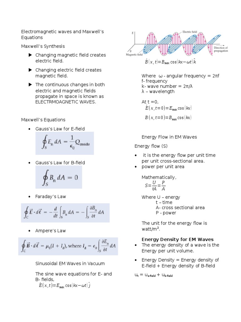 Electromagnetic Waves and Maxwell | Download Free PDF | Waves | Wavelength