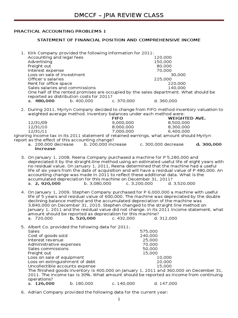 Practical Accounting Problems 1 | Debits And Credits | Expense