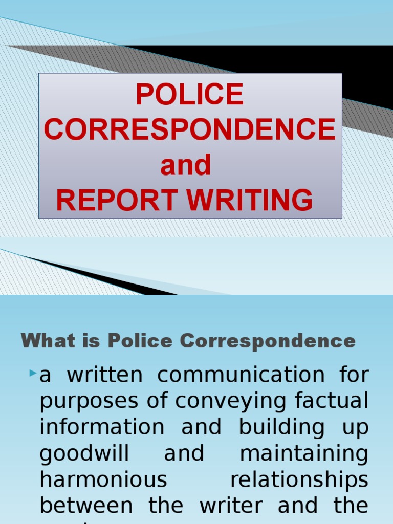 Police Correspondence 2 for Psbrc | Police | Memorandum