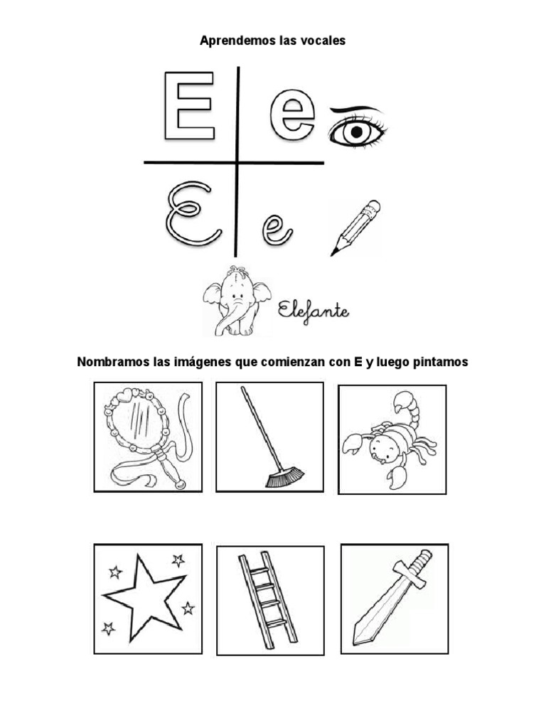 Aprendemos Las Vocales e | PDF
