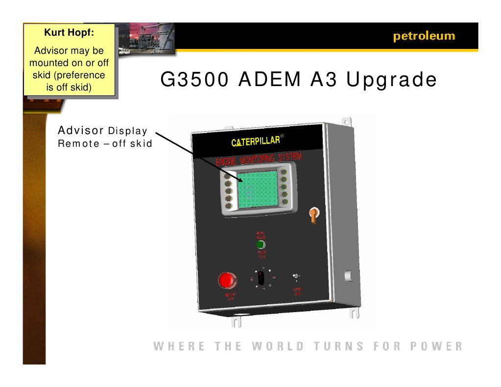G3500 ADEM A3 Upgrade: Advisor | PDF