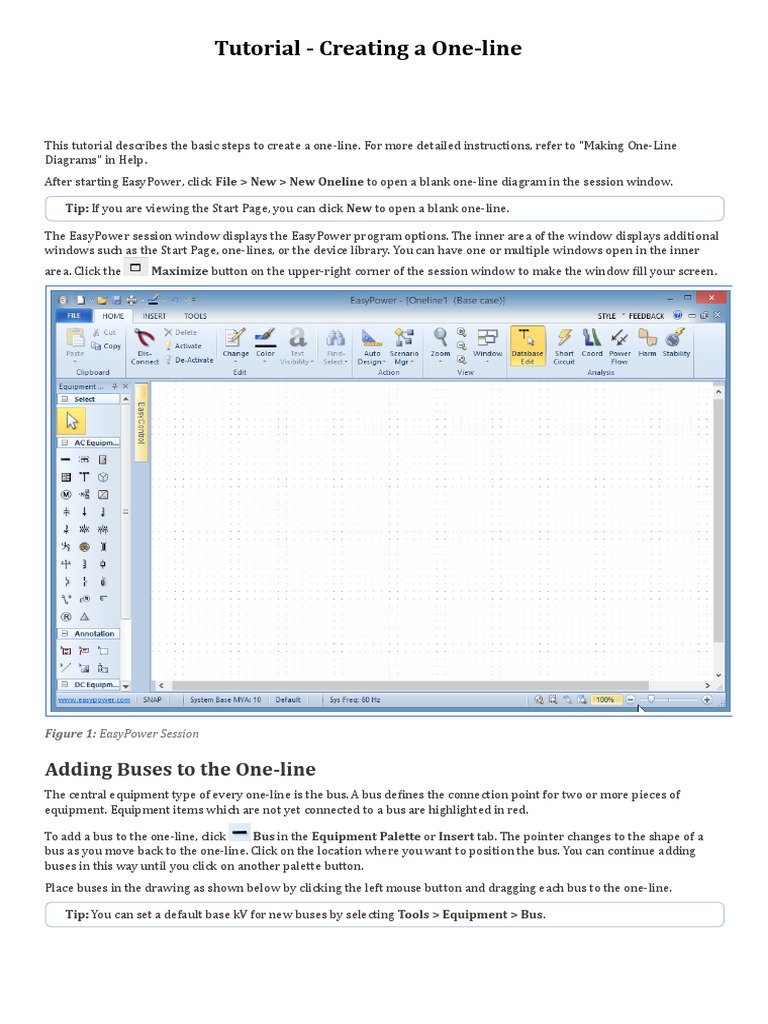 Tutorial - Creating A One-Line Diagram | PDF | Transformer | Computer Data