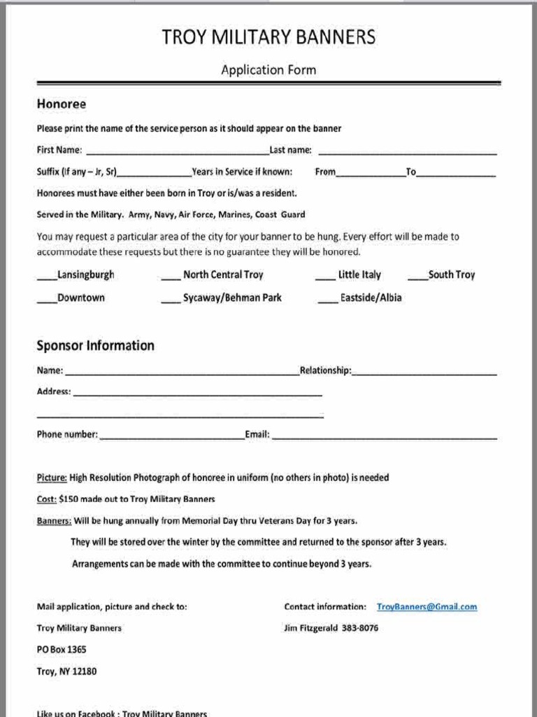 Military Banner Application | PDF