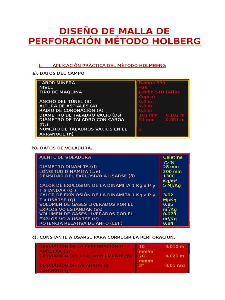 Aplicación Práctica Del Método Holmberg | PDF