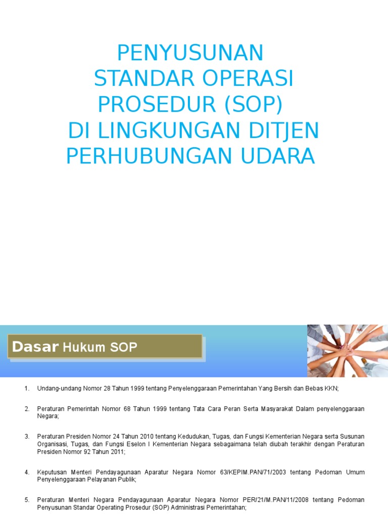 Penyusunan Standar Operasi Prosedur (Sop) Di Lingkungan Ditjen ...