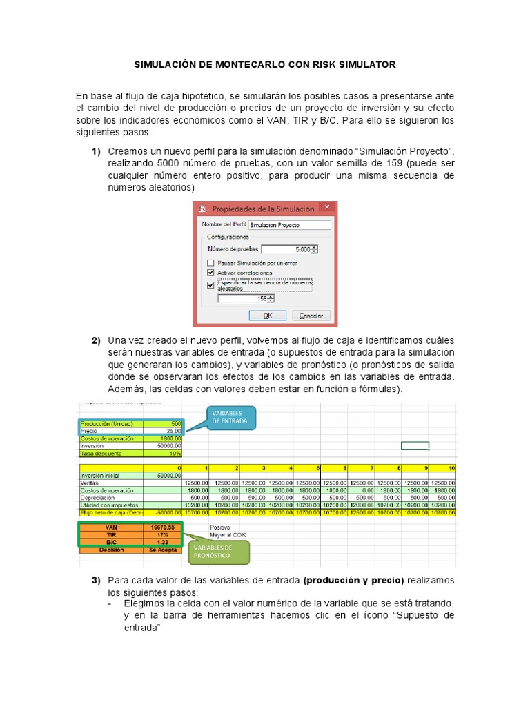 Simulación de Montecarlo Con Risk Simulator | PDF | Simulación | Point ...