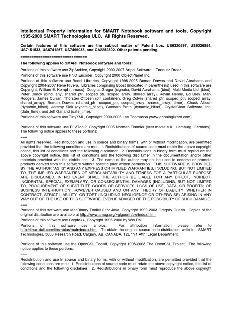 1995-2009 SMART Technologies ULC. All Rights Reserved | PDF | Typefaces ...