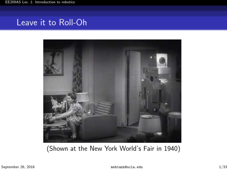 Leave It To Roll-Oh: (Shown at The New York World's Fair in 1940) | PDF