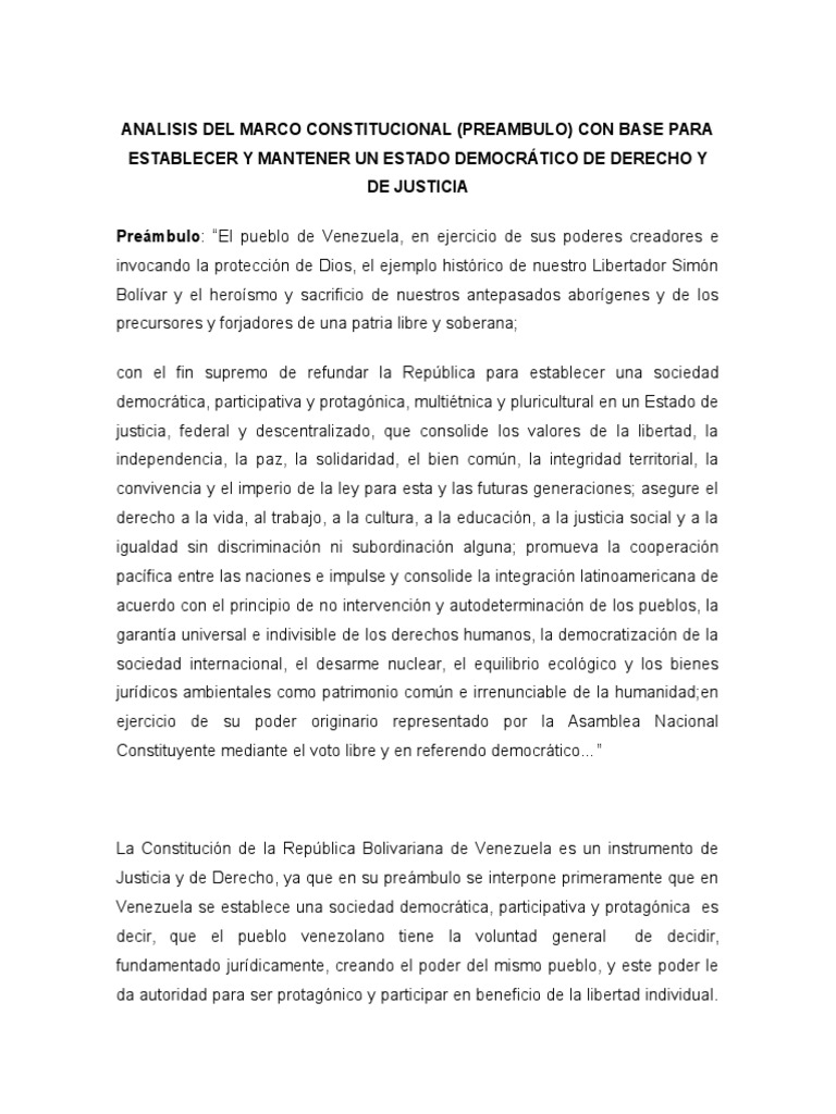 Analisis Del Marco Constitucional | Descargar gratis PDF | Democracia ...