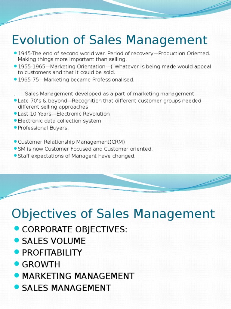 Nature & Scope of Sales Management | PDF