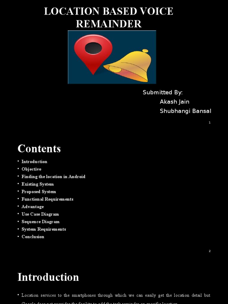 Location Based Reminder | PDF | Android (Operating System) | Smartphone