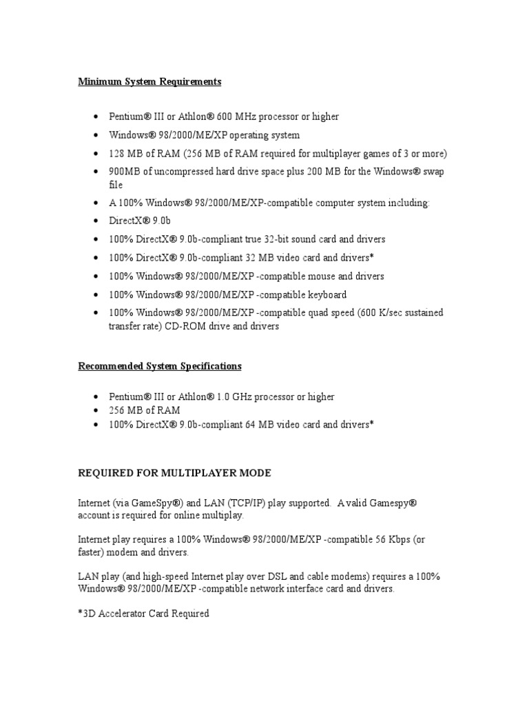 Minimum System Requirements | PDF | X86 Architecture | Digital Technology
