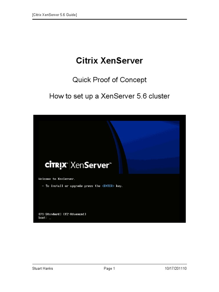 Citrix XenServer Installation Guide | PDF | Operating System Technology | Software