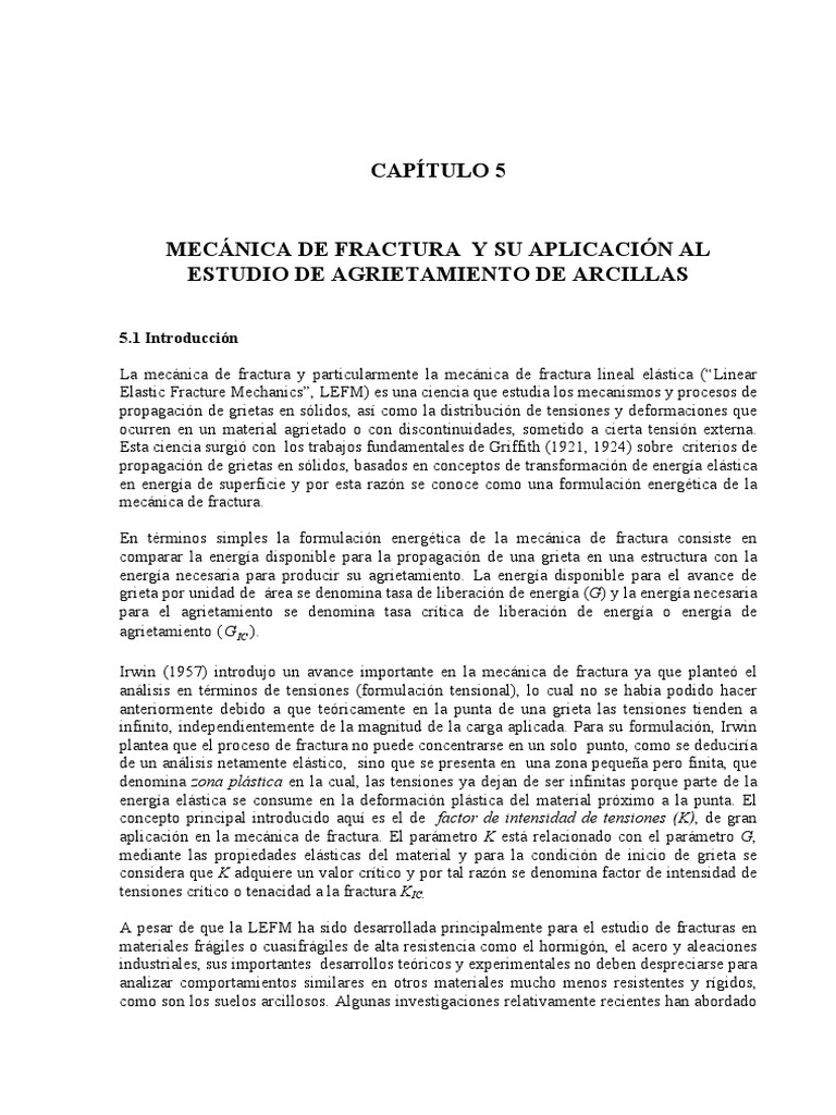 Mecánica de Fractura y Su Aplicación Al Estudio de Agrietamiento de ... Mecánica de Fractura y Su Aplicación Al Estudio de Agrietamiento de ...