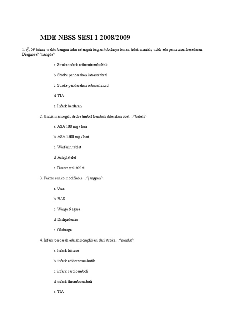 Soal NBSS Sesion 1 | PDF