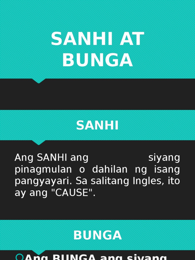 Sanhi at Bunga