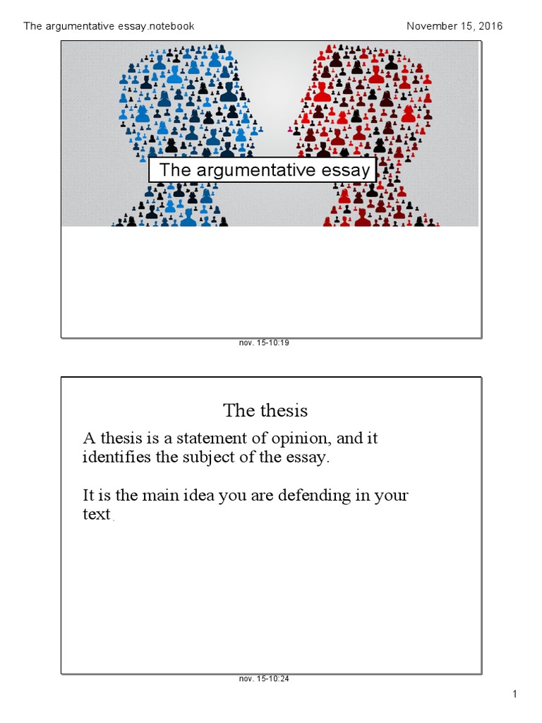 Argumentative Notes | PDF