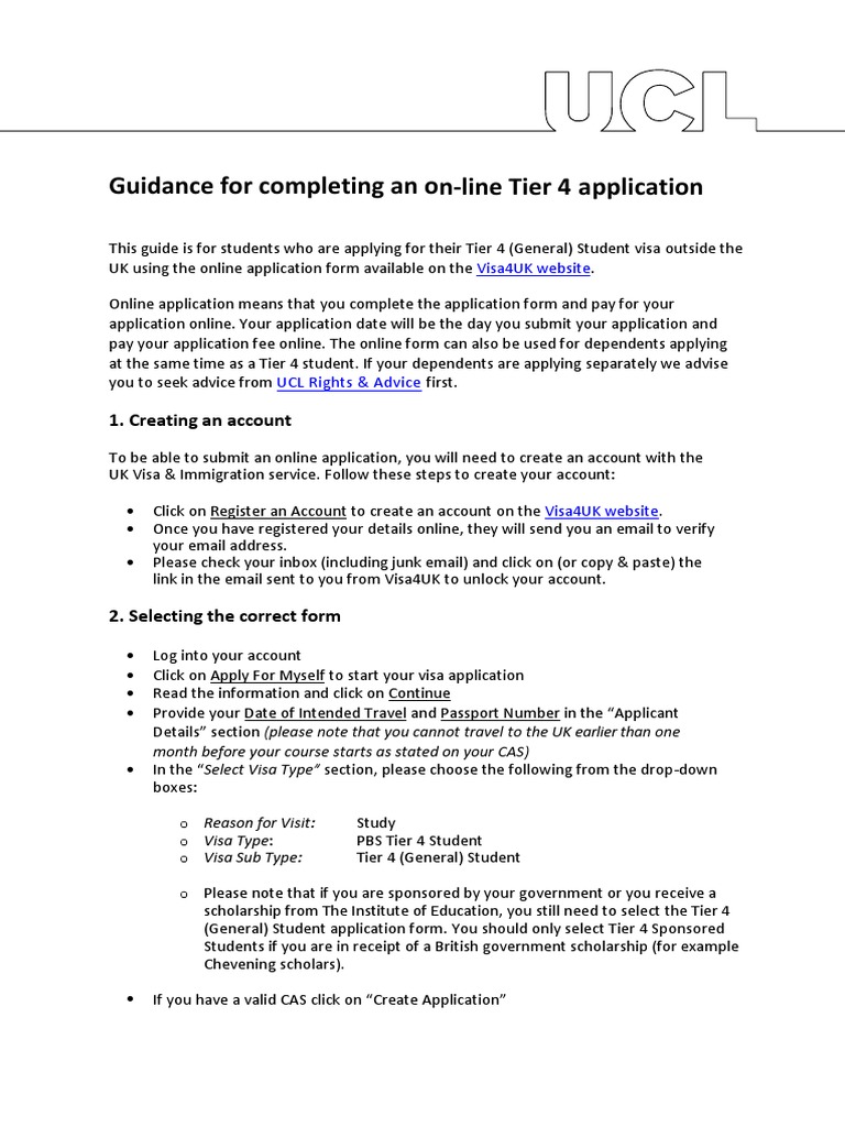 Entry Clearance Application Tier 4 Update | PDF | Travel Visa ...