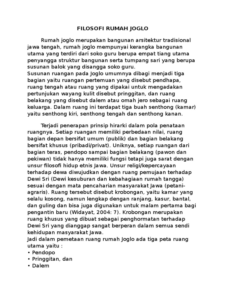 Filosofi Rumah Joglo | PDF