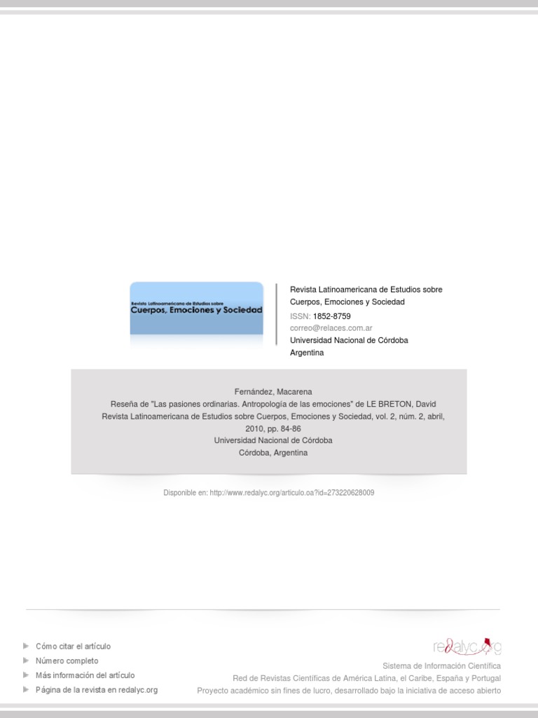 Cultura Afectiva y Emotividad. Emociones en La Vida Social PDF | PDF ...