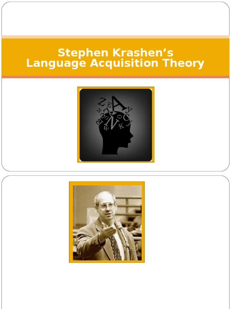Krashen Theory | PDF | Language Acquisition | Psycholinguistics