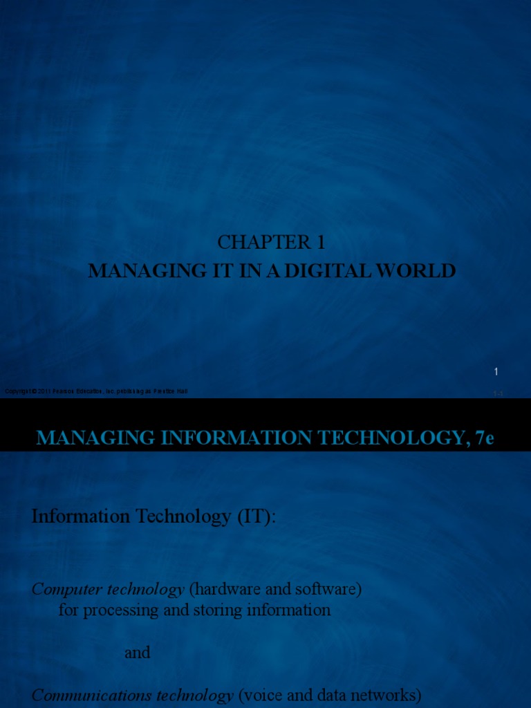 Managing It in A Digital World | PDF | Chief Information Officer ...