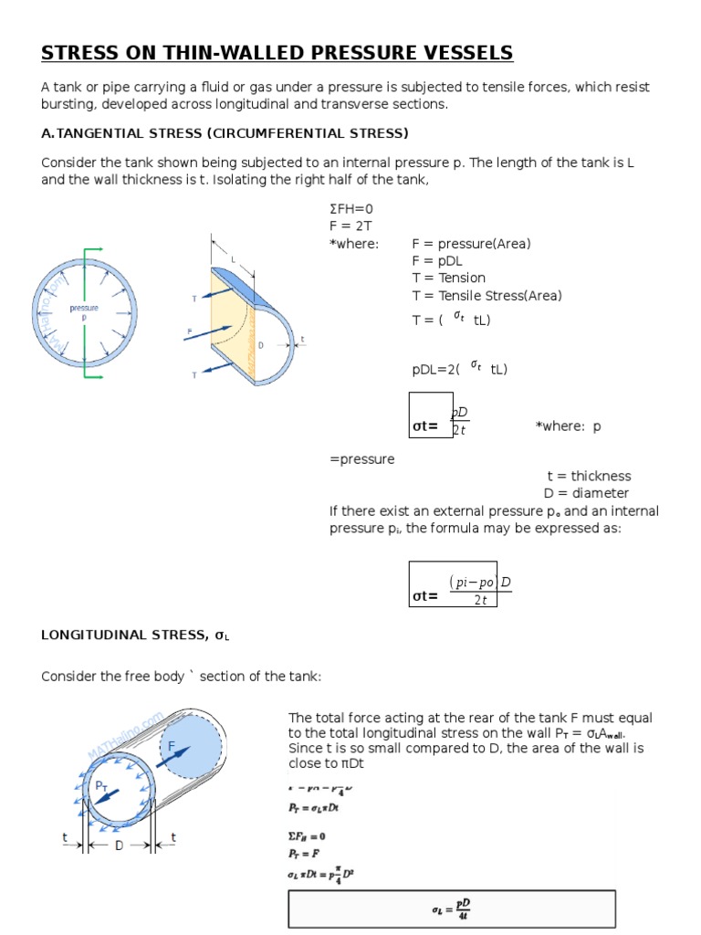 Hoop Tension | PDF | Buoyancy | Stress (Mechanics)