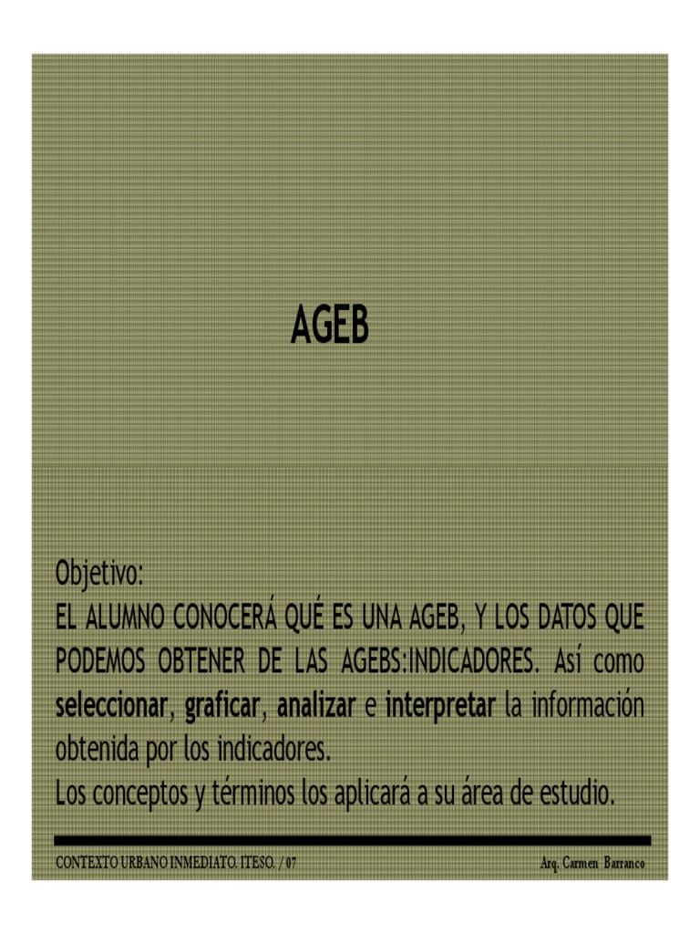 Definición y Uso de AGEBS en México | PDF | Población | Migración humana