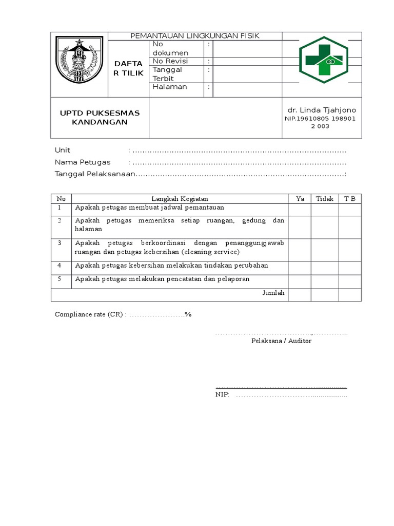 Daftar Tilik Sop | PDF