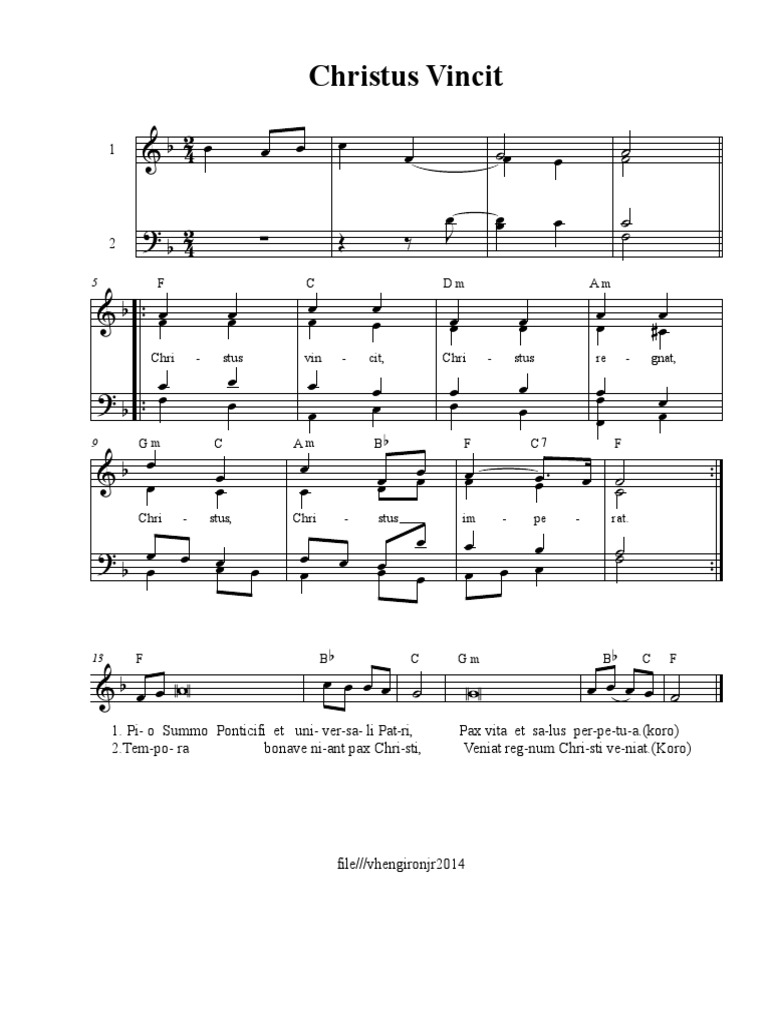 Christus Vincit With Verse | PDF