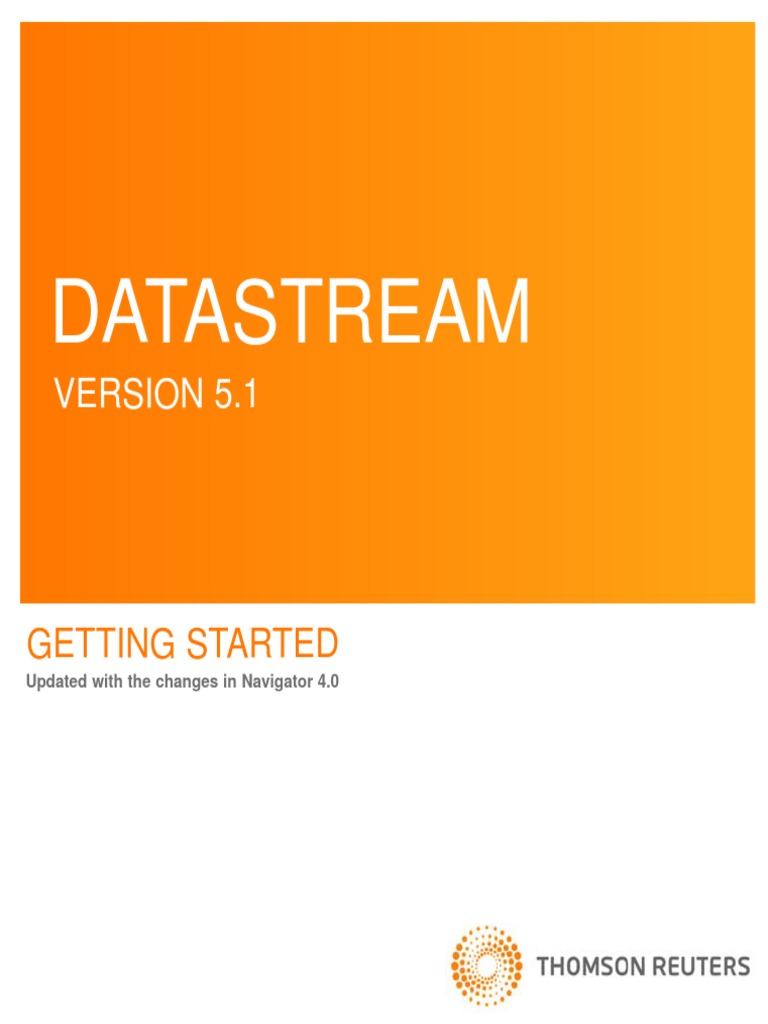 Datastream 5.1 User Guide | PDF | Microsoft Excel | Microsoft Word