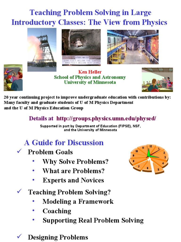 Teaching Problem Solving in Large Introductory Classes: The View From Physics | PDF | Physics ...