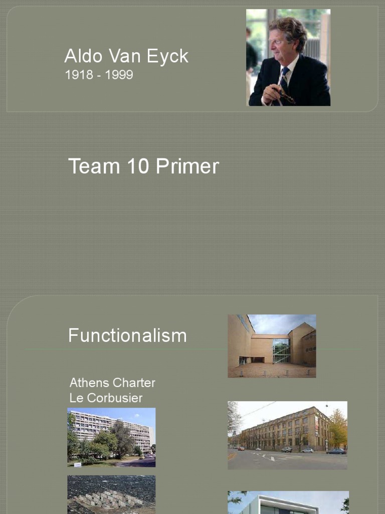 Aldo Van Eyck: Team 10 Primer Team 10 Primer | PDF
