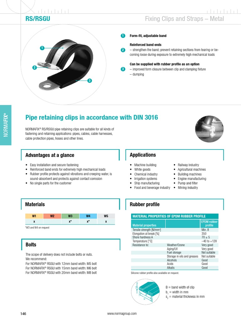NORMA RS RSGU Datasheet en RIP LOCK | PDF | Screw | Cable