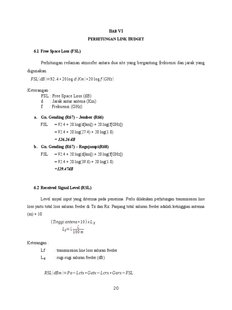 Link Budget Calculation Overview | PDF