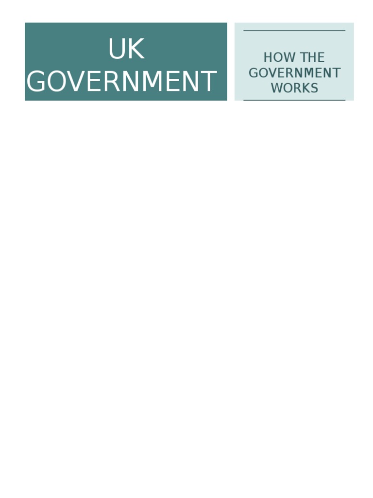 Uk Government Structure | PDF