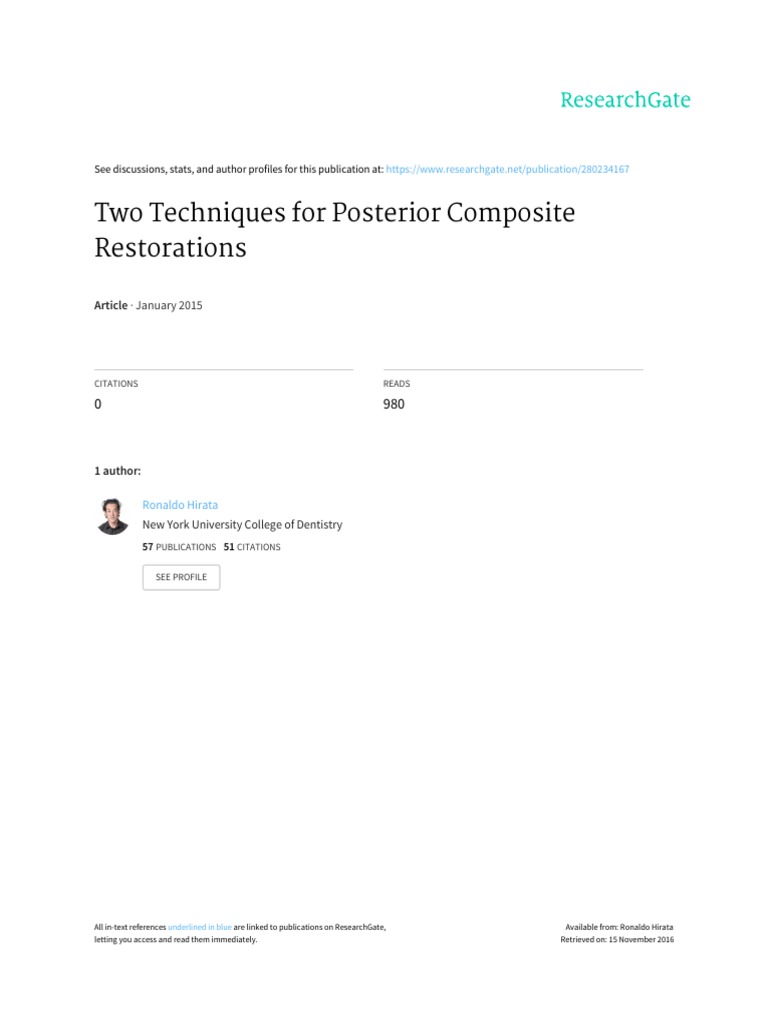 Hirata Et Al, Final | PDF | Dental Composite | Tooth Enamel