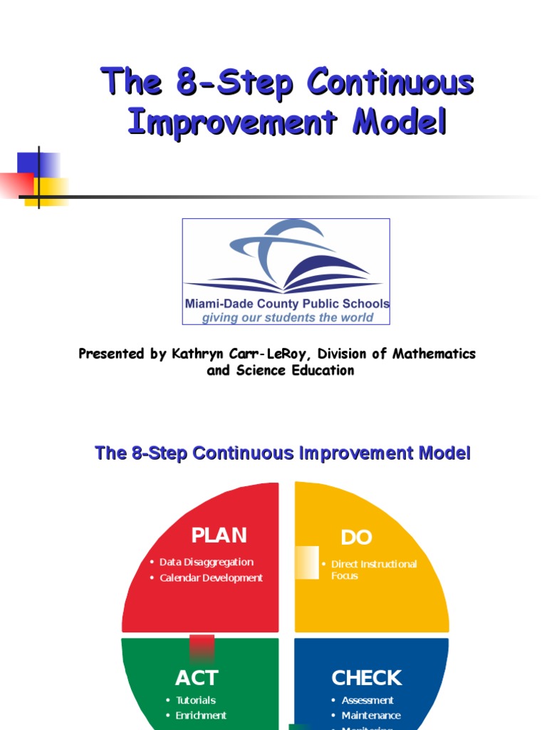 8-Step Continuous Improvement Model | PDF | Achievement Gap In The ...