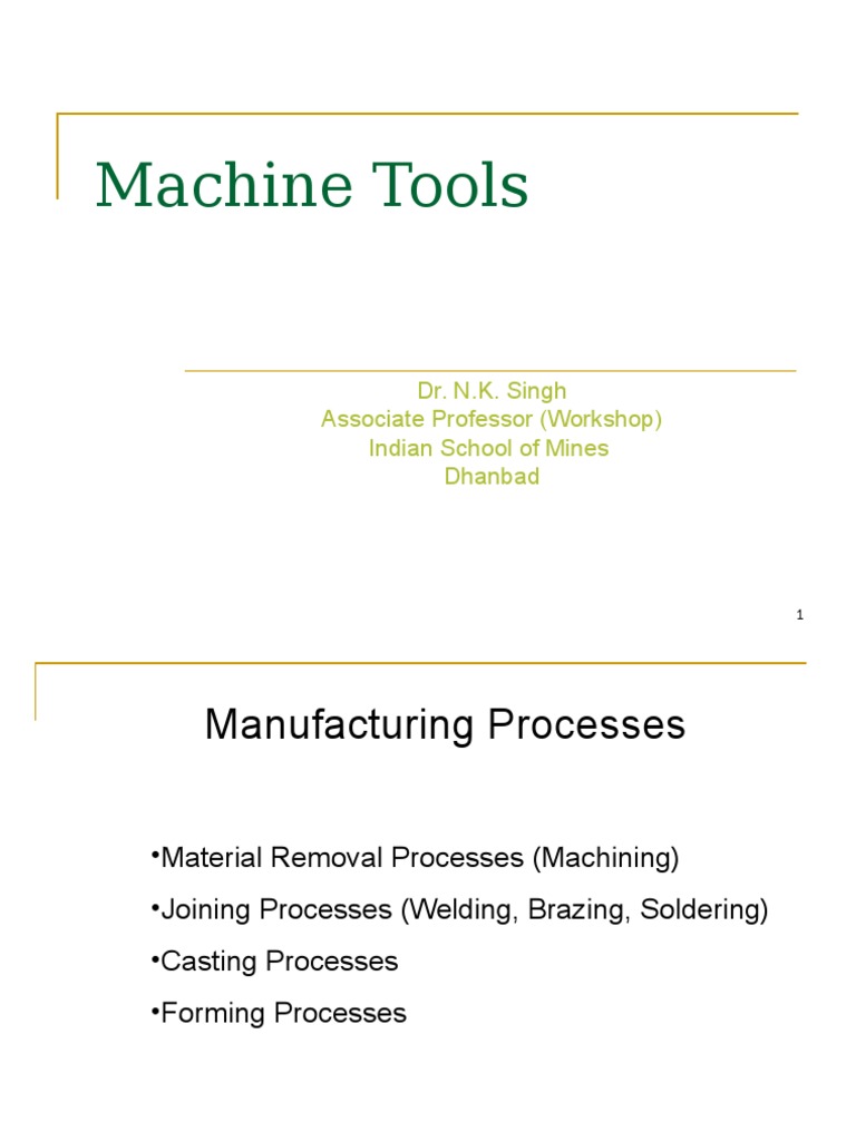Overview of Machining Processes | PDF | Machining | Grinding (Abrasive ...