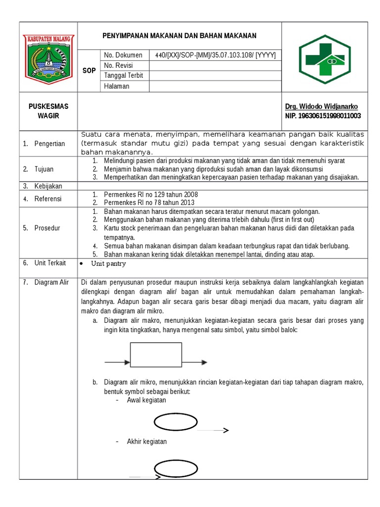 Sop Penyimpanan Makanan Dan Bahan Makanan | PDF