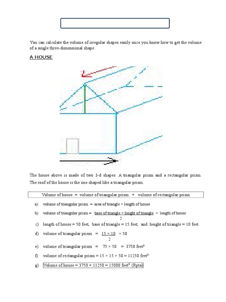 Irregular Rectangular Prism Volume