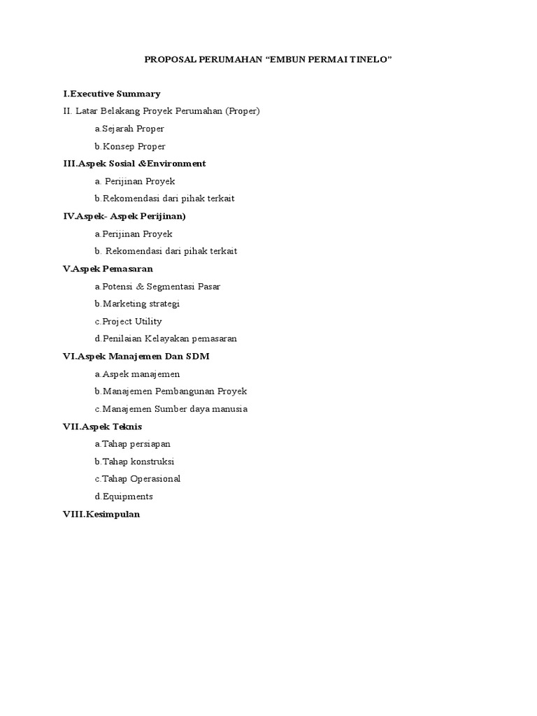 Proposal Perumahan | PDF