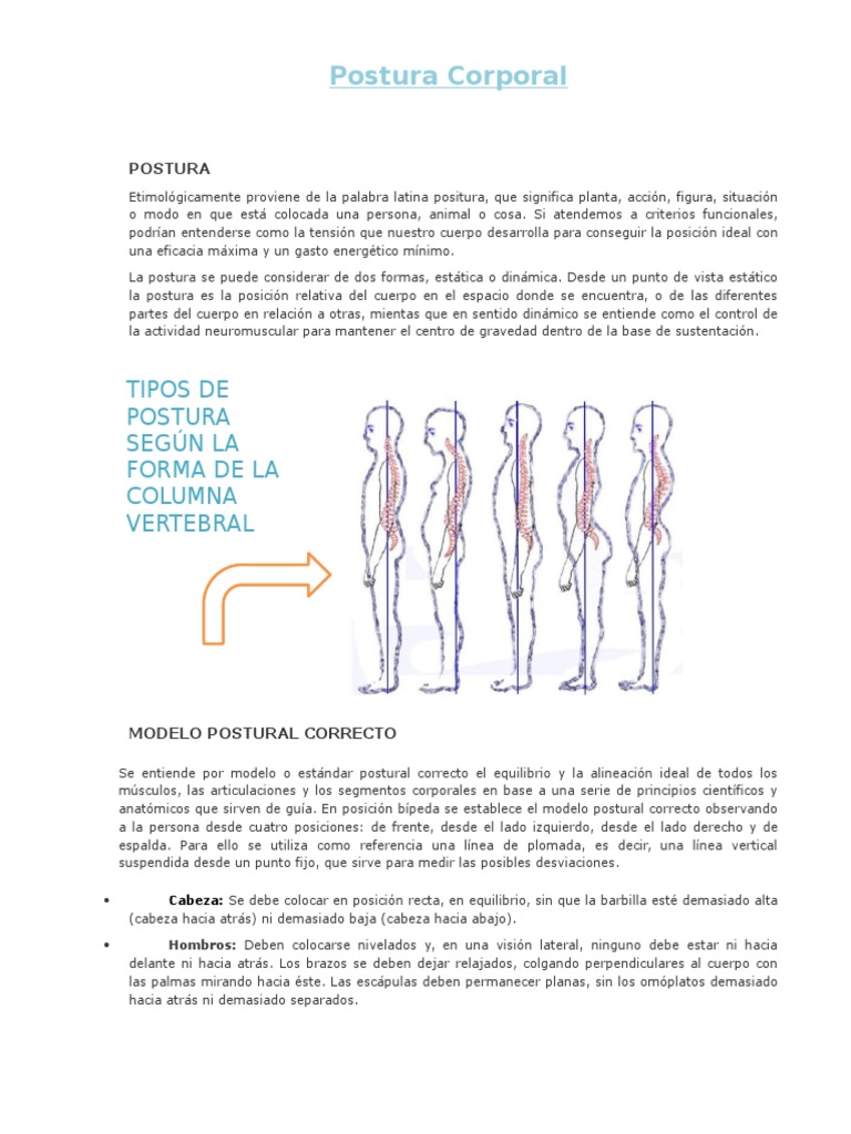 Postura Corporal | PDF | Escoliosis | Rodilla