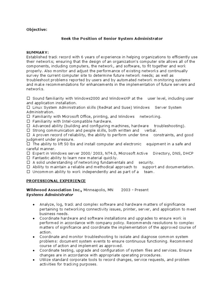 System Admin Sample | PDF | System Administrator | Computer Network