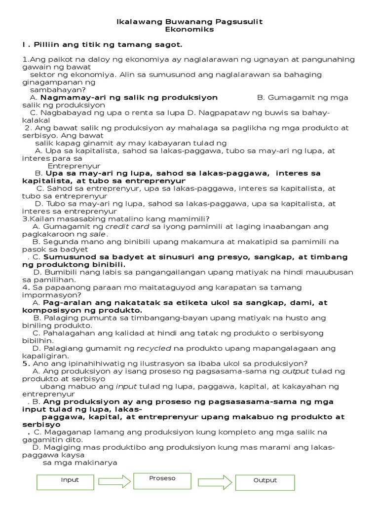 2nd Monthly Test | PDF